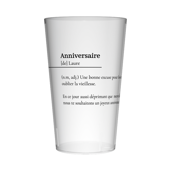 Gobelet personnalisé Anniversaire Définition - Gobelets.com