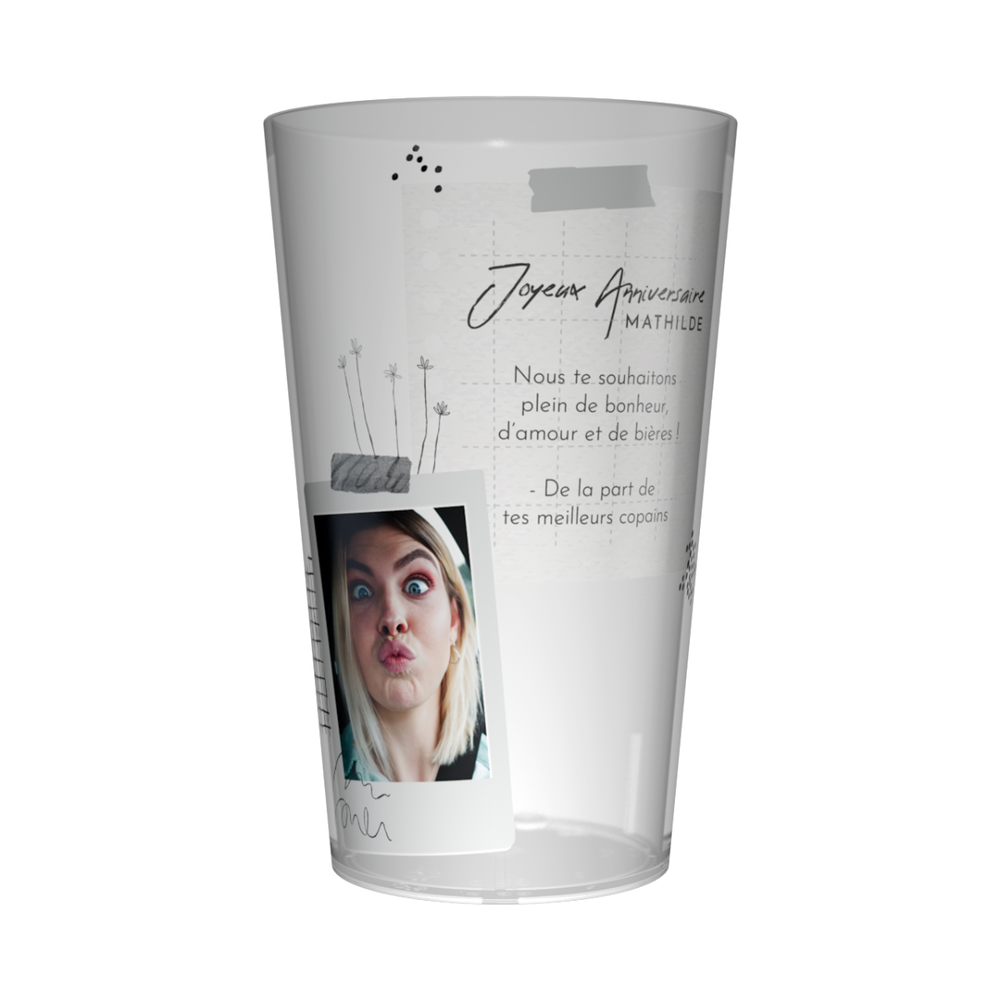 Gobelet personnalisé Anniversaire Voeux & Photo - Gobelets.com