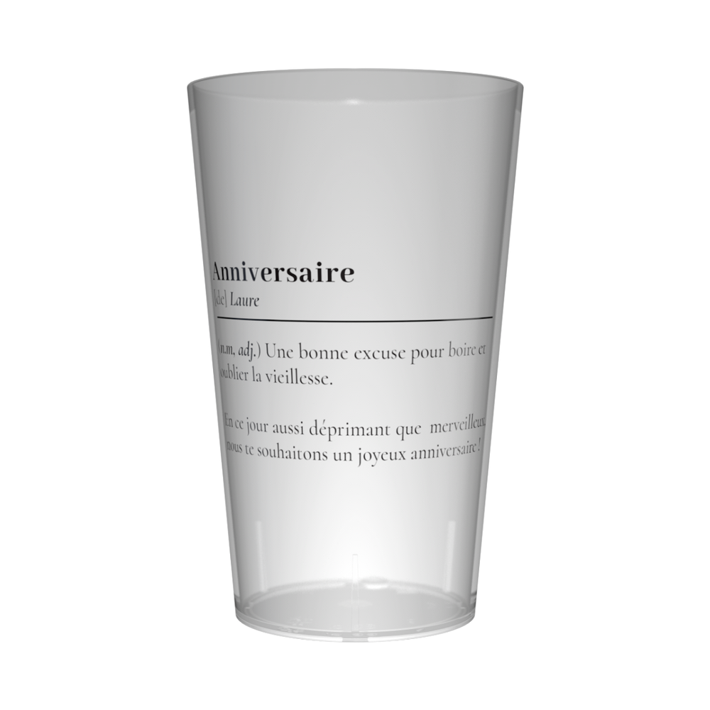 Gobelet personnalisé Anniversaire Définition - Gobelets.com