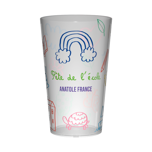 Gobelet personnalisé Fête des écoles Dessin Coloré - Gobelets.com