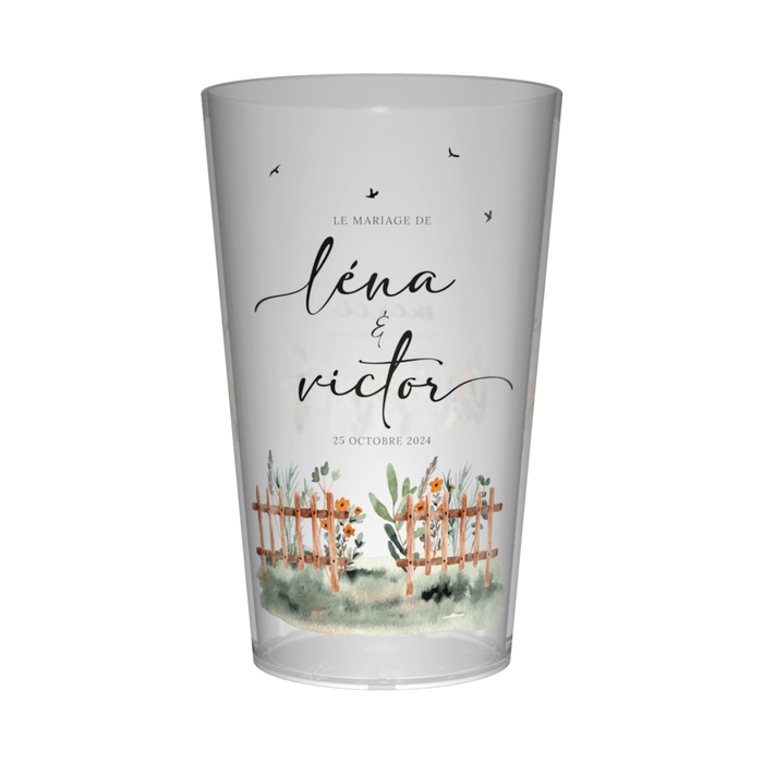 Gobelet personnalisé Mariage Jardin - Gobelets.com