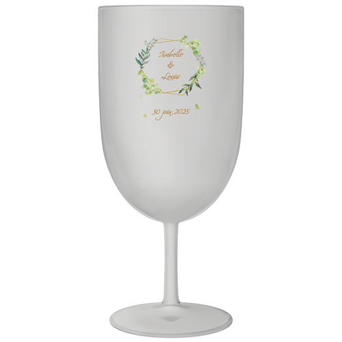 Verre à whisky personnalisé en verre - Mariage Encadrement Vert
