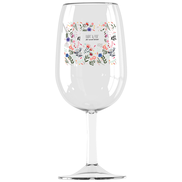 Verre à eau personnalisé incassable - Mariage Printemps